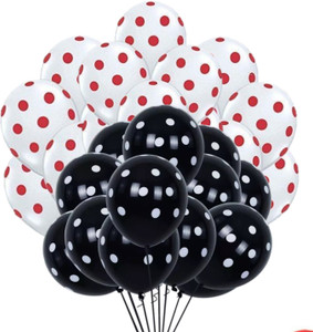 Flipkart.com | Dul Dul Printed Black & White Polka dot balloons for ...
