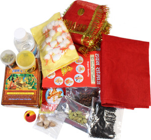 STAGLINE Puja samagri,Puja Kit For Navratri,Diwali,Chhath Puja ,15 Item For Pooja Prayer Kit ...