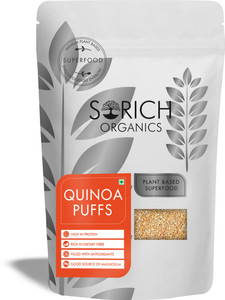 Sorich Organics Quinoa Puffs-150GM-Healthy Snacks|High in fiber|Rich in Iron|Edible Seeds ...