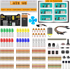 SunRobotics PULSEVO Electronics Super Starter Components Kit with Breadboard Learning Guide ...