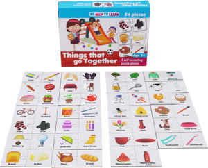 lefan things That Go Together Puzzle , 2 shelf Jigsaw Preschool ...
