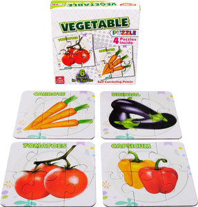 lefan Play & Learns-Fruits & Vegetables puzzles for kids, first Jigsaw ...