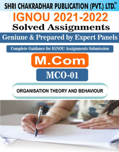 IGNOU MCO 1 Solved Assignment 2021-22 I Organization Theory And Behaviour IGNOU Solved ...
