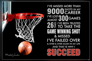 Michael Jordan Quote Failure Is Key To Success Motivational Matte ...
