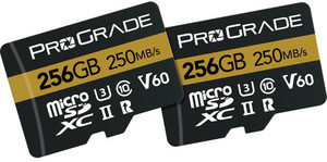 ProGrade Digital PGMSD256GBP2NA Microsdxc UHS-II V60 256 GB MicroSDXC Class 10 250 MB/s Memory ...