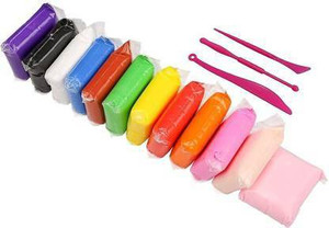 Asera Colorful non toxic air dry magic modeling clay plasticine bouncing clay birthday return ...