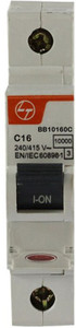 L&T 16A Single Pole 10KA C Curve Miniature Circuit Breaker ISI Mark MCB (Brown)- Pack of 1 ...