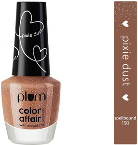 Plum Color Affair Nail Polish Pixie Dust Collection | Silver Glitter Finish | 7-Free Formula ...