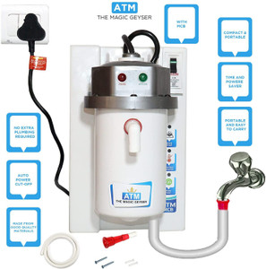 ATM 1 L Instant Water Geyser (The Magic Geyser, Portable Water heater geyser for home , office ...