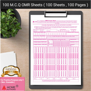 Acme Authors OMR Practice Sheets For Competitive Exams – 100 MCQ’s ,78 GSM A4 Size Premium Paper ...