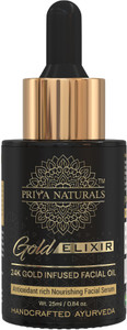 Priya Naturals 24K Gold Elixir Pure Gold Infused Oil -25ml Price in India - Buy Priya Naturals ...
