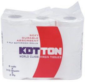Kotton World Class Virgin Tisues 2 Ply Toilet Roll Soft & Absorbent Toilet Paper Roll Price in ...