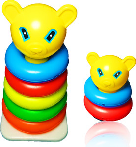 Knight Stacking Colorfull Teddy Toy | Jumbo Stack up Educational Toy Multicolour Rings Tower ...