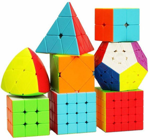 D ETERNAL Cube 2x2 3x3 4x4 5x5 Pyraminx Megaminx Mastermorphix Skewb Cubes Combo Set - Cube 2x2 ...