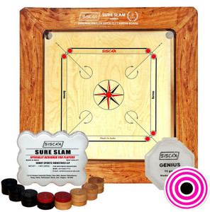 siscaa Jumbo Sure Slam Natural Carrom Board 36mm 100 cm Carrom Board - Buy siscaa Jumbo Sure ...