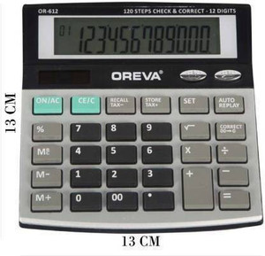 Flipkart.com | OREVA OR-612 Silver Stylish & Smooth Calculator Basic Calculator - Basic