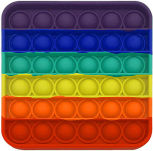 FunBlast Square Pop It Real Silicone Pop It Fidget Toy Bubble Toy for ...