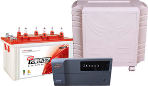 POWER TECH PT 24000 + V-Guard Jaadoo 700 + Apple Trolley Tubular Inverter Battery Price in India ...