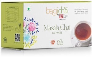 Jay Shree Tea A Birla Product Bagicha Masala Chai 25 Enveloped Tea Bags Spices Masala Tea Bags ...