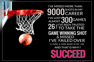 Michael Jordan Quote - Failure Is Key To Success - Motivational Matte ...