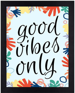 Good Vibes Only Colorful Motivational Poster for Home and Office Wall ...