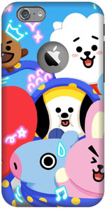 Vinsmoke Back Cover for Iphone 6 cut BT21, BTS, koya, RJ, Shooky, Mang, Chimmy, Tata, Cooky ...