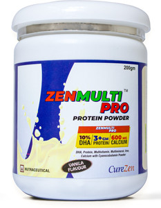 CureZen Pharma ZenMulti Pro Protein Powder With DHA, Multivitamins, Minerals & Cyanacobalamin ...