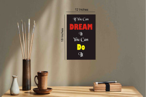 Motivational Wall Sticker Poster|"If You Can Do It You Can Dream It ...