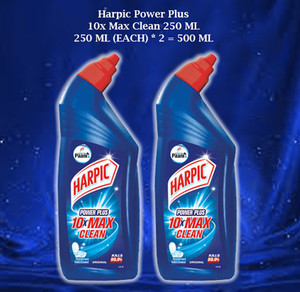 Harpic Power Plus 10X MAX CLEAN 250 ml (PACK OF 2 ) Original Liquid Toilet Cleaner Price in ...