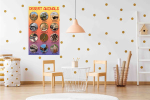 Desert Animals Sticker Poster|1Pc|Kids Educational Sticker Poster|Wall ...