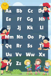 Educational Sticker Poster For Kids Learning|Alphabets Sticker Poster ...