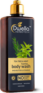 DWELLA HERBOTECH Tea Tree & Mint Foaming Body Wash - No Parabens, Sulphate & color, 250 ml: Buy ...