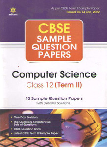 Arihant Cbse Sample Question Paper Computer Science Class-12 (Term-2): Buy Arihant Cbse Sample ...