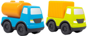 FUNSKOOL GIGGLES MINI VEHICLES SET OF 2 , OIL TANKER & CONTAINER TRUCK , GREAT TOY KIDS ...