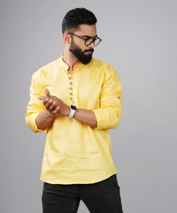 Tap in Men Solid Straight Kurta - Buy Tap in Men Solid Straight Kurta Online at Best Prices in ...
