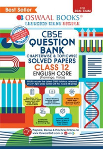 Oswaal CBSE Chapterwise & Topicwise Question Bank Class 12 English Core Book (For 2023 Exam ...