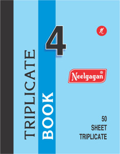 NEELGAGAN Triplicate No.4 With Carbon (200 Ruled + 100 Plain) Regular ...