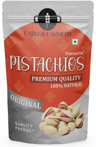 Farm & Farmers Premium Whole Roasted and Salted Pistachios Pista-400GM Pistachios Price in India ...