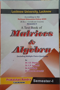 A Text Book Of Matrices &Algebra: Buy A Text Book Of Matrices &Algebra by Dr. I. D. Sharma, Dr ...
