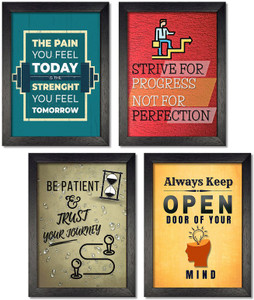 Framed Motivational Quotes Wall Poster, Inspirational Art Frames for ...