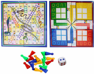 HHS SPORTS 2 IN 1 Ludo and Snake Ladders Combo Party & Fun Board Game - 2 IN 1 Ludo and Snake ...