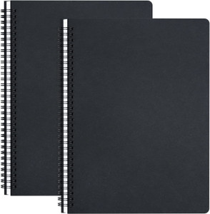INNAXA A4, Wirebound Notepads Soft Cover, 100 GSM Thick Ruled Paper, 80 Sheets A4 Notebook Ruled ...