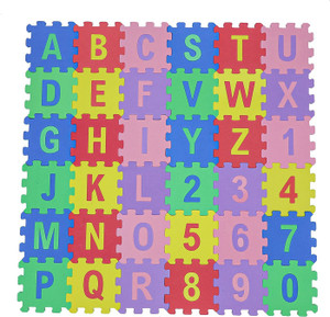 URBANE CHIC Small Alphabet & Number Interlock Floor Play Foam Mat (6 X ...