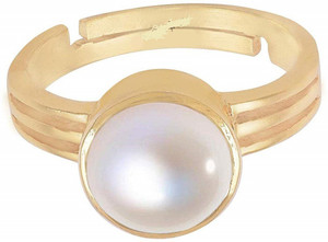 EVERYTHING GEMS Brass Pearl Gold Plated Ring Price in India - Buy EVERYTHING GEMS Brass Pearl ...