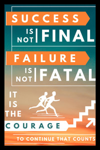 Success & Failure Motivational Quote Poster with frame for Room I ...