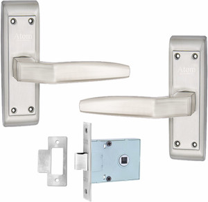ATOM Bathroom Lock Set Linus | SS Finish | Pack of 1 Pair Stainless Steel, Zinc Door Knob Price ...