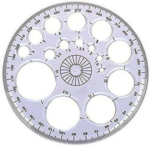 Flipkart.com | UpToSchoolWorksheets Plastic Procircle Protractor 360 Degrees Round 12.5cm Circle ...