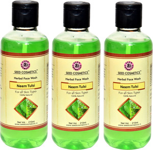 Seed Cosmetics Neem Tulsi Herbal for Acne-Prone & Oily Skin Pack of 3 Face Wash - Price in India ...