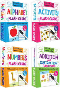 Flash Cards Pack- Alphabet, Numbers, Addition and Subtraction, Activity, 120 Flash Cards with ...