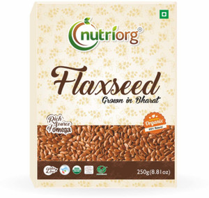 Nutriorg Raw Flaxseed 250 G (Pack of 2) Brown Flax Seeds Price in India - Buy Nutriorg Raw ...